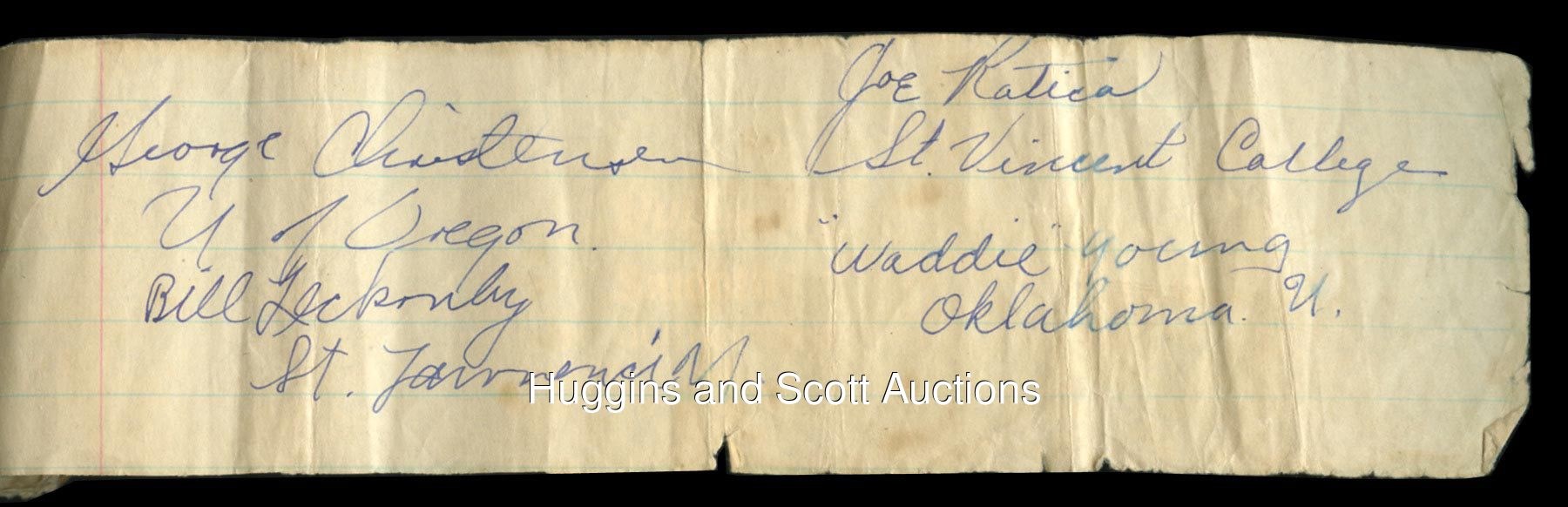 Huggins And Scott Auction Archive