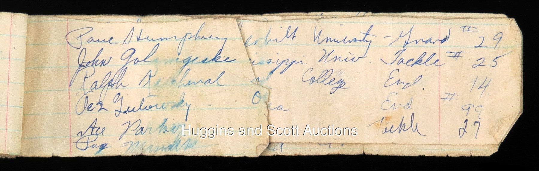 Huggins And Scott Auction Archive