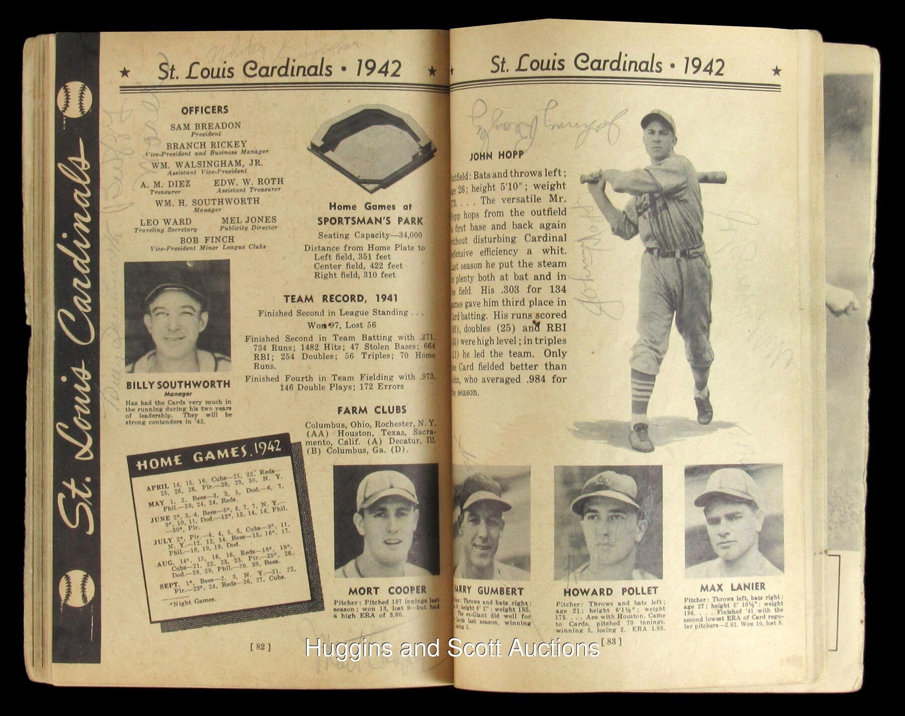 Huggins And Scott Auction Archive